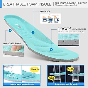 STQ Walking Shoes for Womens Lightweight Comfortable Casual Sports Shoes Athletic Sneakers Grey/Green 6