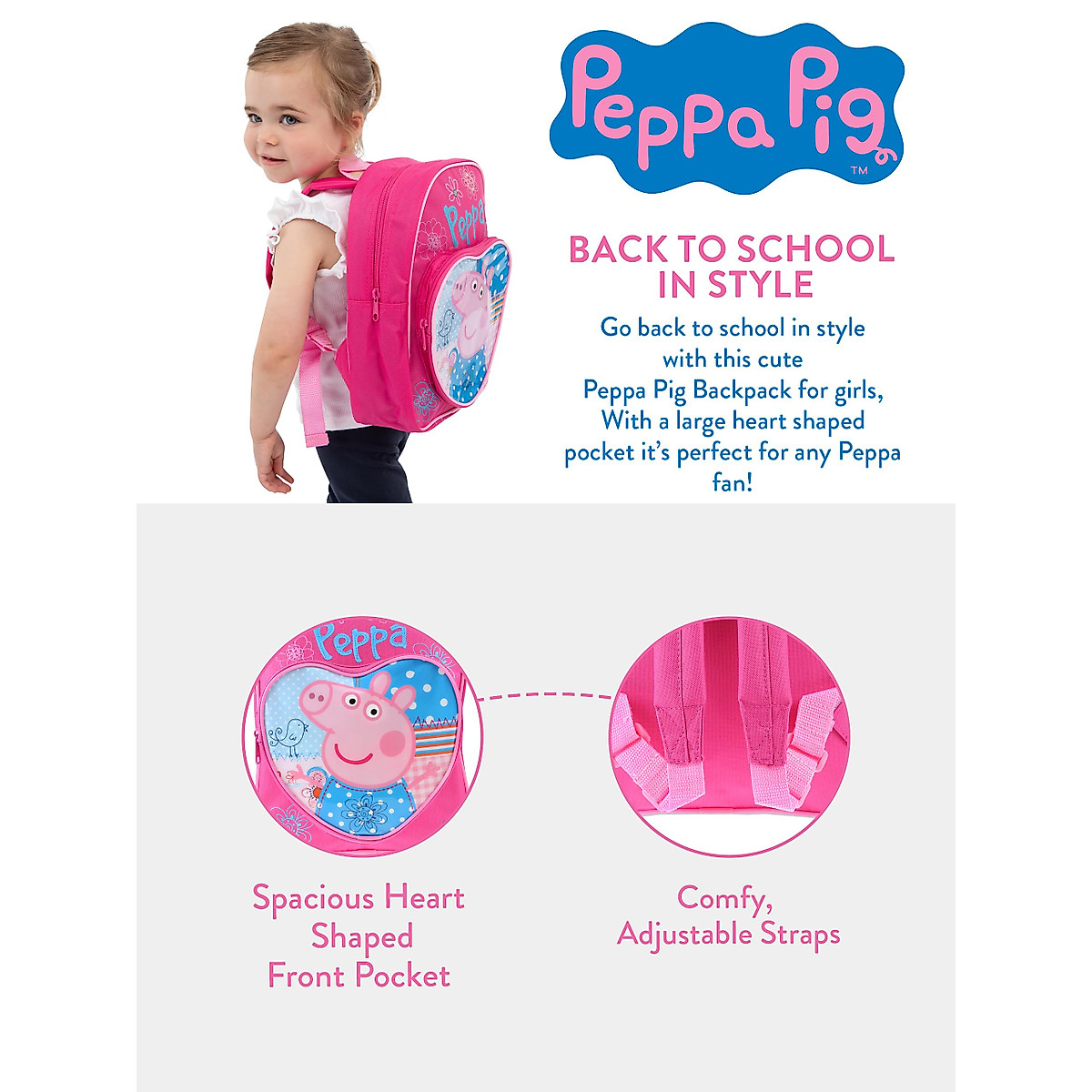 Peppa Pig Girls Peppa Pig Backpack