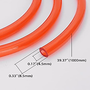MTATCN Inline Fuel Switch Gasoline Filter Tubing Set with 6* Clamps for 50cc 70cc 110cc 125cc 150cc 250cc Baja BA150 ATV 4 Wheeler Gas Scooter Mini Bike Dirt Bike Go Kart Red