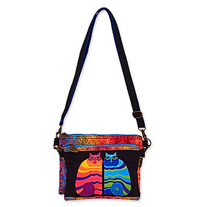 Women's Laurel Burch, Indigo Cat Crossbody