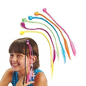 U.S. Toy Nylon Hair Braid Extensions Attachments - 12 Pieces