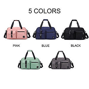 Small Travel Duffle bag Women men,Gym bags with Wet Pocket & Shoe Compartment, Workout Overnight Shopping Hospital Handbag,Lightweight Gear bag