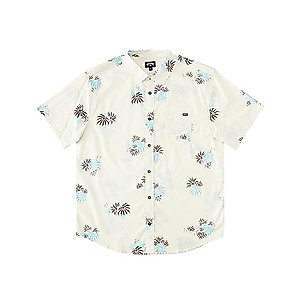 Billabong Boy's Sundays Mini Short Sleeve Shirt (Big Kids) Stone SM (10 Big Kid)