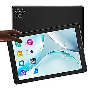 ICRPSTU Tablet PC, US Plug 100‑240V Octa Core CPU 4GB RAM 64GB ROM Office Tablet 2 Card Slots for Business (Black)
