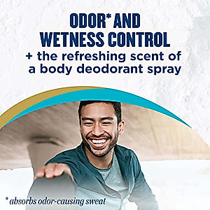 Gold Bond Men's Essentials Talc-Free Body Powder Spray 7 oz. Recharge Scent Wetness Protection