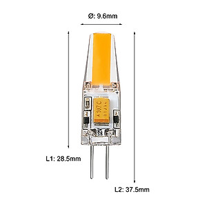 DA DANG JIA 4pcs G4 Light Bulbs 1.5W AC/DC 12V 10W-30W T3 Halogen Bulb Replacement Landscape Bulbs Warm White 2700K, Dimmable, JC G4 Bi Pin Bulb