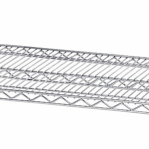 Seville Classics UltraDurable Heavy Duty NSF Solid Steel Wire Rack Storage Unit, Organizer for Garage, Warehouse, Office, Restaurant, Classroom, Kitchen, Steel, 4-Tier Shelving, 60" W x 24" D