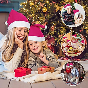 SORANGEUN 96pcs Comfortable Santa Claus Hats, Red Classic Christmas Hats for Men & Women, Gorros De Navidad