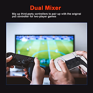 KD.FLY All Game Keyboard and Mouse Adapter, PS 5 Adapter to Keyboard Mouse Converter with Multiple Marco Assist for Reasnow/XIM/Cronus/USB/BT Gamepads…