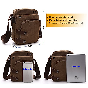 Collsants Mini Crossbody Handbag, Dark Blue, for Women and Men, Small Canvas Shoulder Purse, Travel Purse