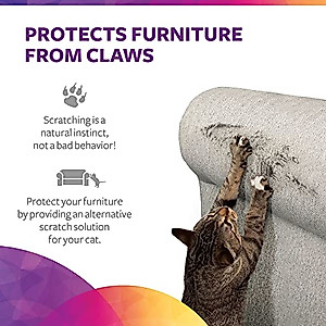 SmartyKat (4 Count) Super Scratcher Corrugated Cat Scratcher, Catnip Infusion Technology - Brown, Single Wide (Old Pkg), 4 Count