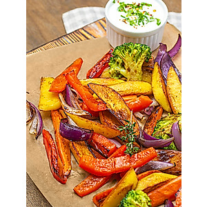 SMARTAKE 400 Pcs Parchment Paper Baking Sheets, 12x16 Inches Non-Stick Precut Baking Parchment, for Baking Grilling Air Fryer Steaming Bread Cup Cake Cookie and More (Unbleached)