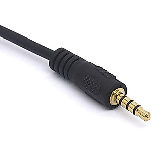 PIIHUSW 3.5mm Headphone Splitter Cable, 4 Pole 1/8 Inch TRRS AUX Stereo Jack 1 Male to 4 Female Adapter Cord