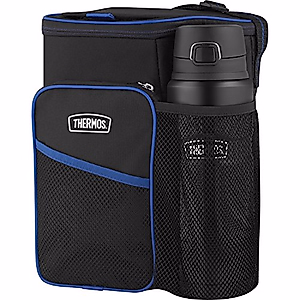 Thermos Lunch Cooler and King Stainless Bottle Combination Set, Black