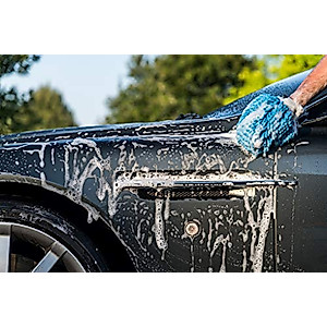 303 Car Wash Mitt - Ultra Absorbent Microfiber - Lint and Scratch Free Design - Hand Fitting, Snug Design with Elastic Cuff - Washable to Reuse, 1 Pack (39011)