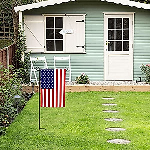Outdoor 12x18 Inch Double Sided American Garden Flag American 4th of July Decorative Flag Fade Resistant Banner for Yard Lawn Home Decor