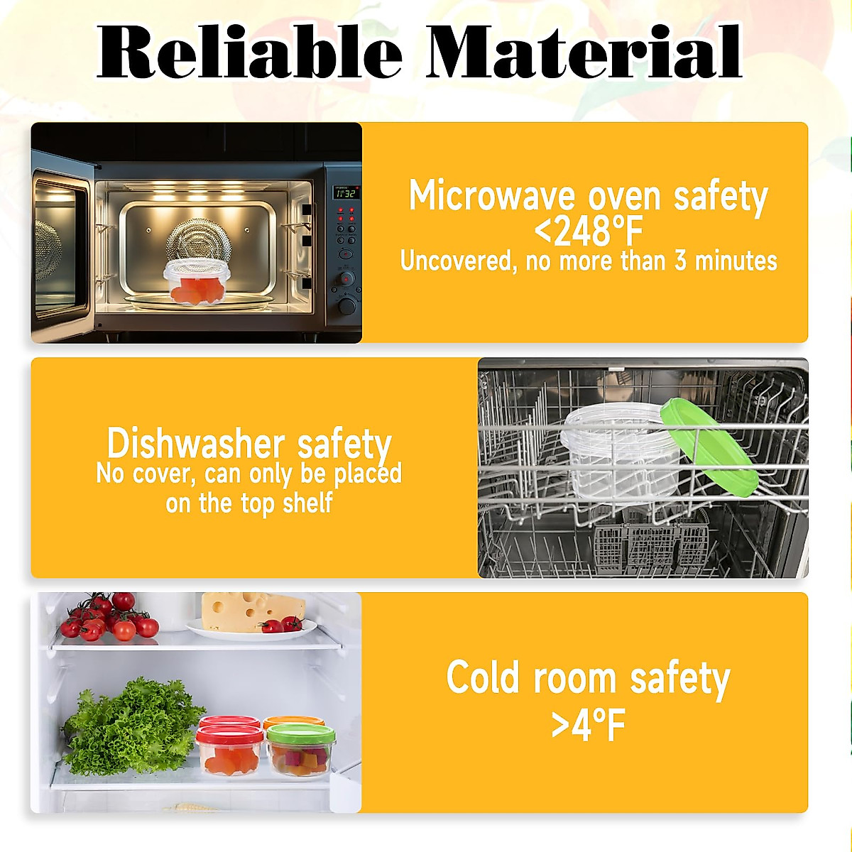 12 Pack 8oz Small Containers with Lids, Reusable Plastic Dressing Containers for Snack and Puree Salad Dressing Container to Go Deli Containers Freezer Condiment Containers Dishwasher Safe BPA Free