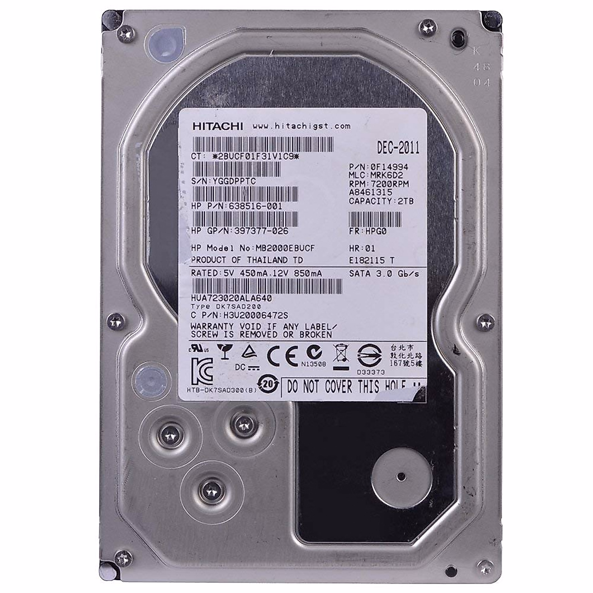 HGST Ultrastar 7K3000 HUA723020ALA640 2 TB 3.5" Internal Hard Drive (Renewed)
