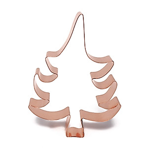 Whimsical Christmas Tree Copper Cookie Cutter