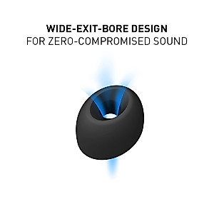 Eartune Fidelity U Ellipse-Shape Silicone Tips - Made to Shape of Natural Human Ear Canal for Comfort and Seal - HiFi IEM Accessory [X Small | 3 Pairs]