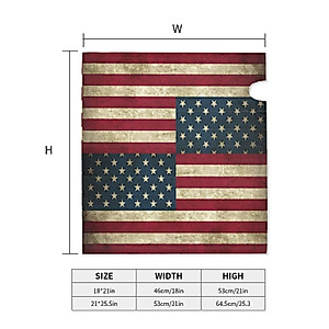 American Retro Flag Magnetic Mailbox Covers, Patriotic USA Flag Mailbox Covers Magnetic Welcome Mailbox Wraps, Post Letter Box Cover for Garden Outdoor Decor Standard Size 21" Lx 18"