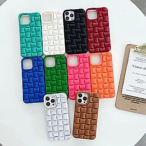 Ginkgonut Compatible with iPhone 14 Pro Case for Women/Girls, Cute 3D Laid Desgin Soft Silicone Shockproof Raised Bumper Corners Case for iPhone 14 Pro（Orange）