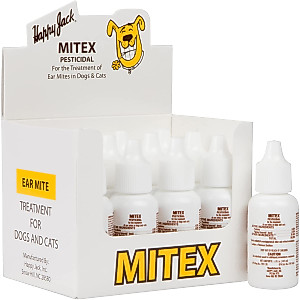 HAPPY JACK Mitex Ear Mite Treatment for Dogs & Cats (0.5 oz), Itch Relief from Constant Itching & Ear Irritation