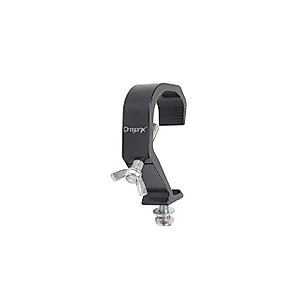 DragonX 4 pack Heavy Duty 66 lb Aluminum Alloy Stage Lighting Black C Clamp Mounting Truss Bracket Hook Clamp for DJ Projector Par Spotlight Moving Head Light Pole Mount Ideal for Truss Clamps DJ