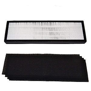HQRP HEPA Filter B w/ 4-Pack Carbon Filters compatible with GermGuardian AC4800 AC4820 AC4900CA AC4825 AC4850PT; parts FLT4825 FLT4850PT FLT22CB4 Replacement