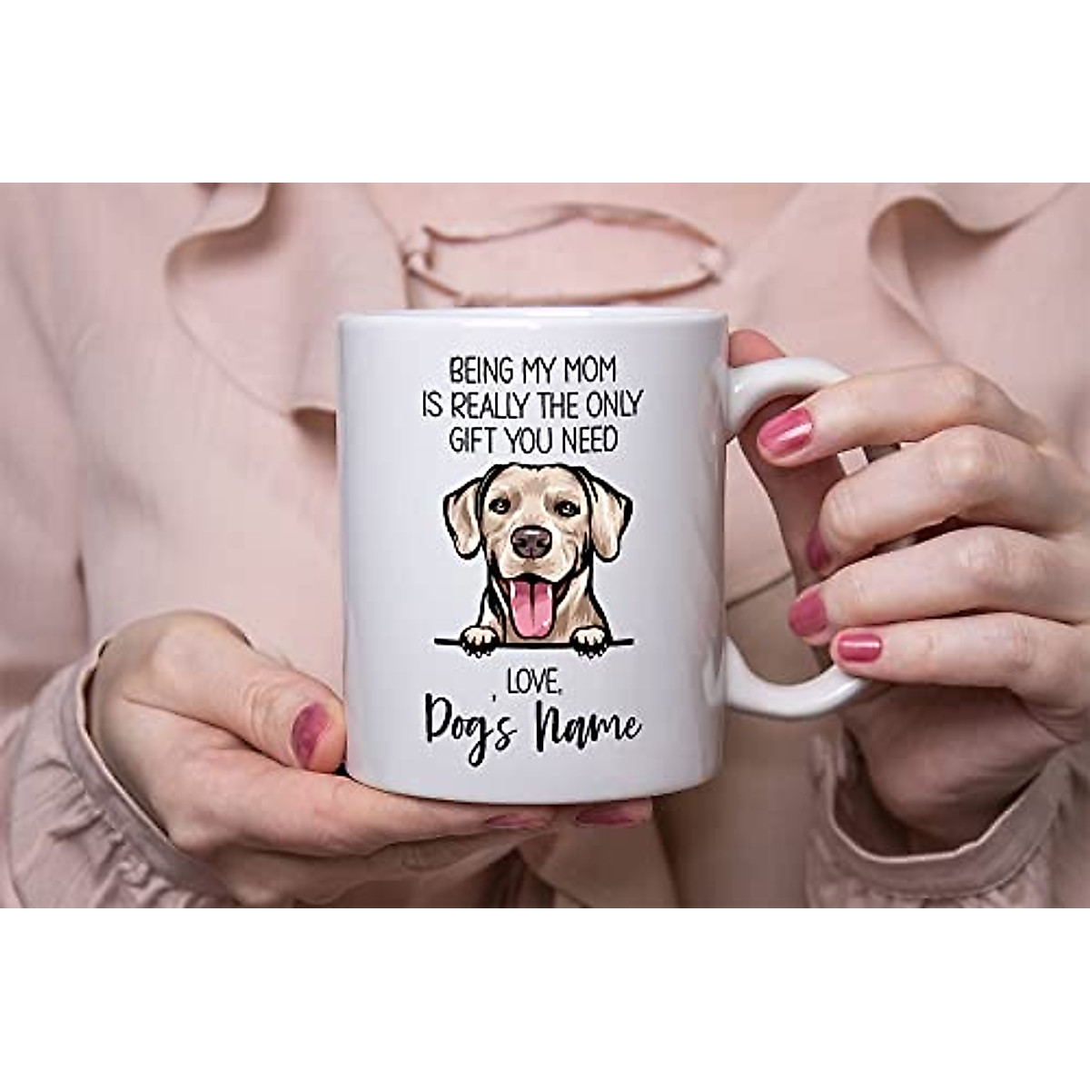 Personalized Rhodesian Ridgeback Coffee Mug, Custom Dog Name, Customized Gifts For Dog Mom, Mother's Day, Gifts For Dog Lovers, Being My Mom is the Only Gift You Need