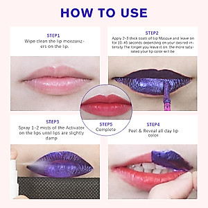 ibcccndc Peel Off Red Lip Stain 2 Colors Set -Long Lasting,Smudge Proof, Waterproof, Natural Base Liquid Lipstick Kit Nonstick Cup Tear-off Lip Gloss (Beautiful 8&12)