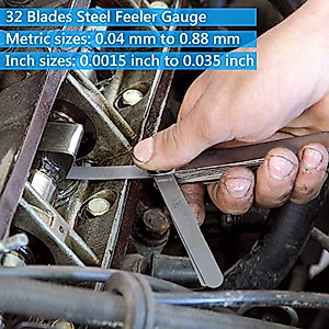 eSynic Digital Vernier Caliper 6 inch/150mm + Feeler Gauge Stainless Steel Electronic Caliper Fractions/Inch/Metric Micrometer Measuring Tool for Length Width Depth Inner Diameter Outer Diameter