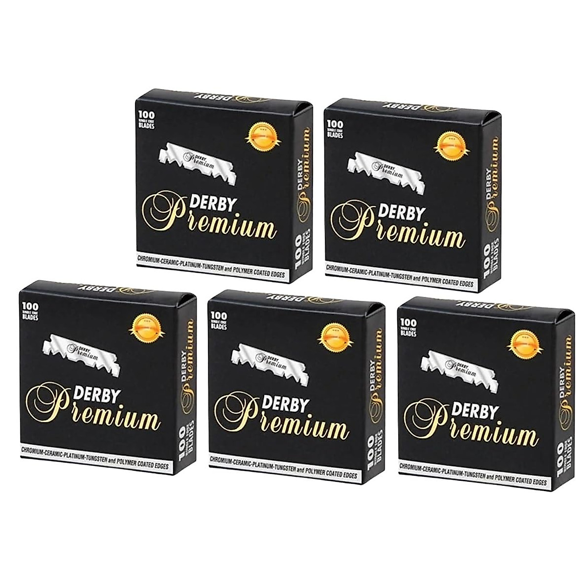 500 "Derby Premium" Single Edge Razor Blades for straight razor