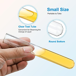 PATIKIL 20ml Test Tubes, 20pcs 5.91x0.79in Glass Clear Round Bottom Test Tube Containers for Bead Party Candy Bath Salt Storage Scientific Experiment Plant Propagation