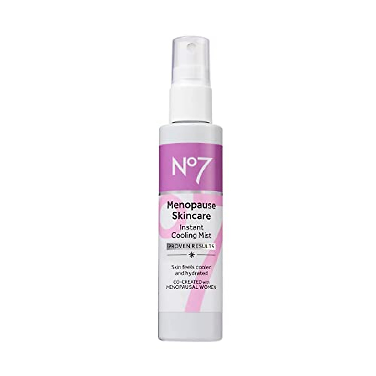 No7 Menopause Skincare Instant Cooling Mist - All Over Cooling Facial Mist for Daily Menopause Relief of Hot Flashes - Moisturizing Glycerine + Refreshing Rosewater Calms & Smoothes Dry Skin (100 ml)