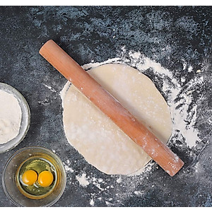 Etens Rolling Pin 18 Inch, Professional Dowel Wood Rolling Pins for Baking Pasta Pizza Pie and Cookie, Wooden Dough Roller Pin ¨C Baking Supplies Tools (Straight Style, Large 1.75 Inch Diameter)