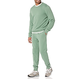 Amazon Essentials men's Crewneck Sweatshirt, Lightweight Long-Sleeve French Terry, Sage Green, X-Large, (Available in Big & Tall)