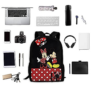 Red Backpack 17 Inch Large Laptop Backpack Cute Bookbag for Men Women…