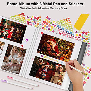 Zesthouse Photo Album Self Adhesive Pages, 60 Pages Magnetic Scrapbook Albums with Sticky Page, Photos Album Holds 8x10 & 5X7 & 4x6 & 6x8 & 3x5, Large Picture Book Ideal Gift for Family Wedding Baby