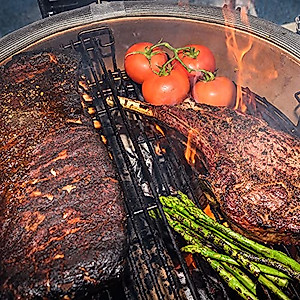 Kamado Joe BJ24NRHC Big Joe II Stand Alone Charcoal Grill, Blaze Red