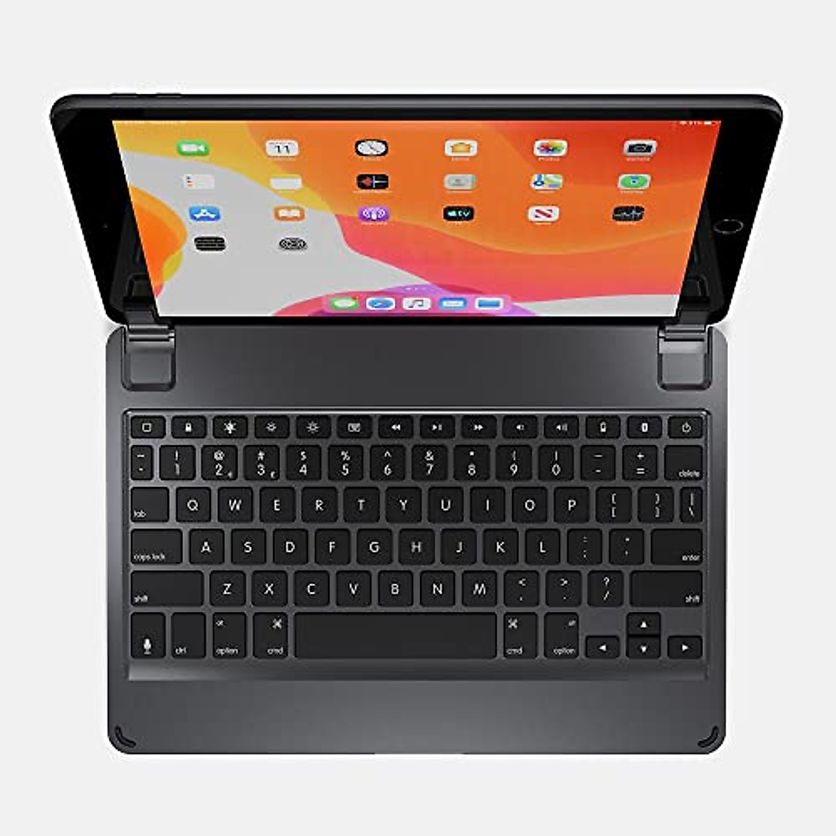 Brydge 10.2 Wireless Keyboard | Compatible with iPad (7th Gen, 2019 & 8th Gen, 2020) | Backlit Keys | Long Battery Life | (Space Gray)
