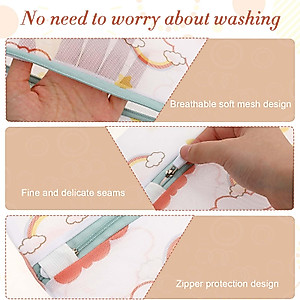 3 Pcs Mesh Laundry Bag, 11.8x15.7inch Colorful Laundry Wash Bag with Zipper for Blouse Stocking Sweater Delicates Travel Storage Bag,Garment Protection
