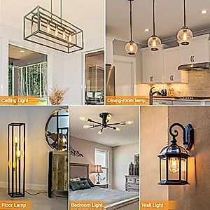 Volxon Dimmable E26 Edison Bulbs 60 Watt LED Equivalent, Vintage Style Antique Light Bulbs, 6W 2700K Warm White, High Brightness 800LM, LED Filament Bulb, 95+ CRI, ETL Listed(4 Pcs)