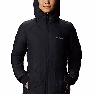 Columbia Women's Heavenly Long Hooded Jacket, Black, 2X
