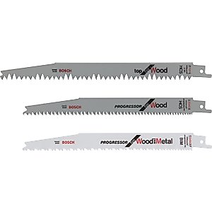 Bosch DIY 3tlg. Säbelsägeblatt-Set Wood and Metal zum Sägen in Holz und Metall