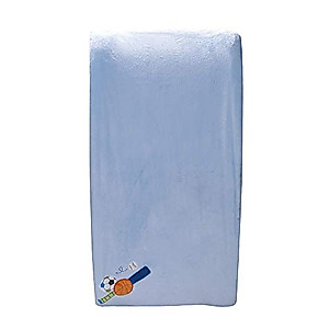 Coral Velvet Nursery Diaper Changing Table Cover Baby Girl Baby Boy Diaper Changing Pad Cover 1PC (Light Blue Sports)