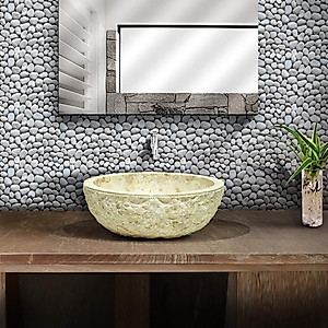 Casual Elements Stone Wall Pebbles, White