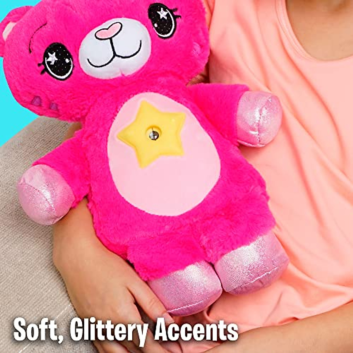 Ontel Star Belly Dream Lites, Stuffed Animal Night Light, 3 years and up, Pretty Pink Kitty - Projects Glowing Stars & Shapes in 6 Gentle Colors, As Seen on TV
