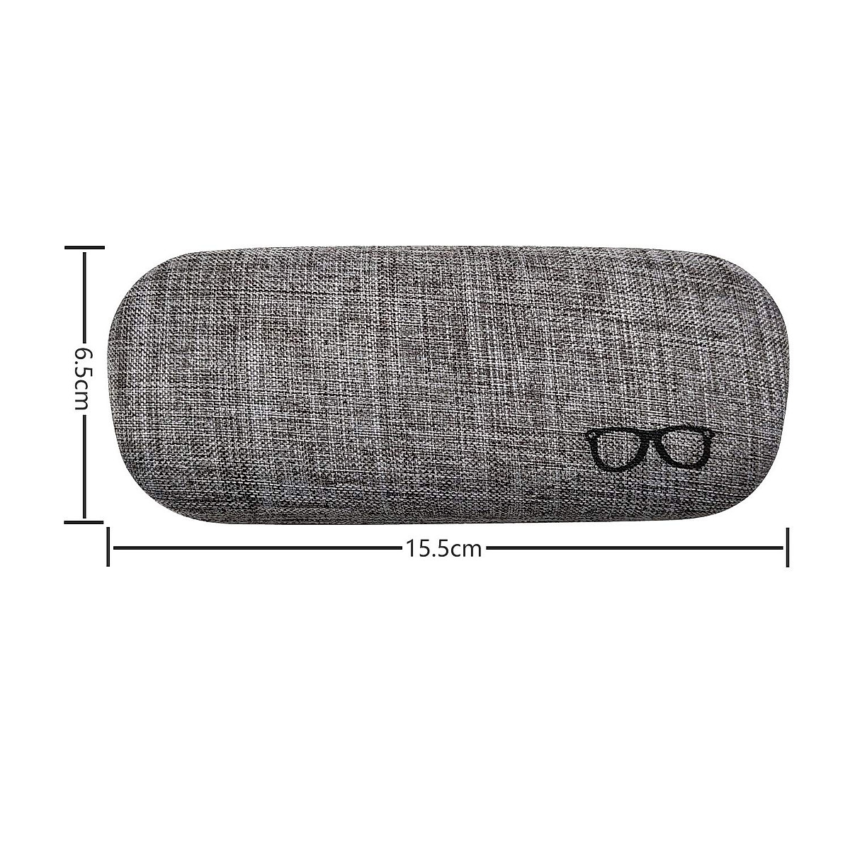 HSYMQ 3Pack Hard Shell Eyeglasses Case Protector Linen Fabrics Large Glasses Case Concise