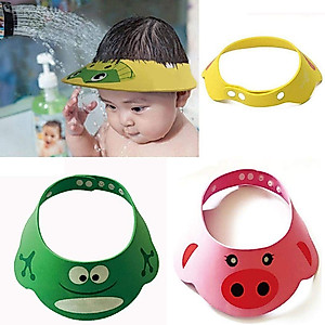 Idomeo Adjustable Lovely Baby Toddler Shampoo Shower Hat Bathing Cap Bathroom Safety